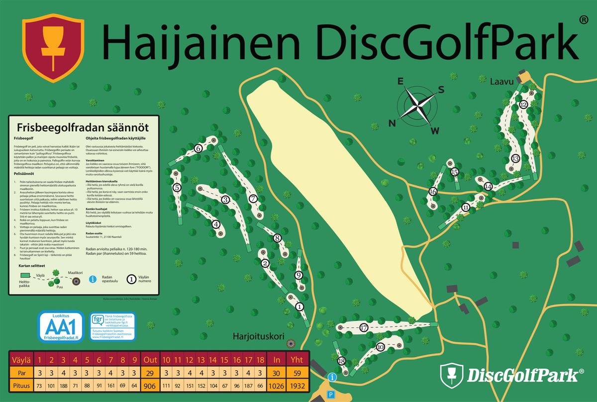 Haijainen DiscGolfPark - Naantali, Finland | UDisc Disc Golf Course ...
