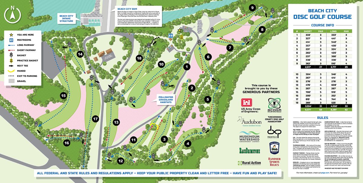 Beach City Dam - Strasburg, Ohio | UDisc Disc Golf Course Directory