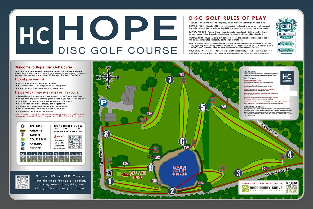 Hope Disc Golf Course - Camden, TN | UDisc Disc Golf Course Directory