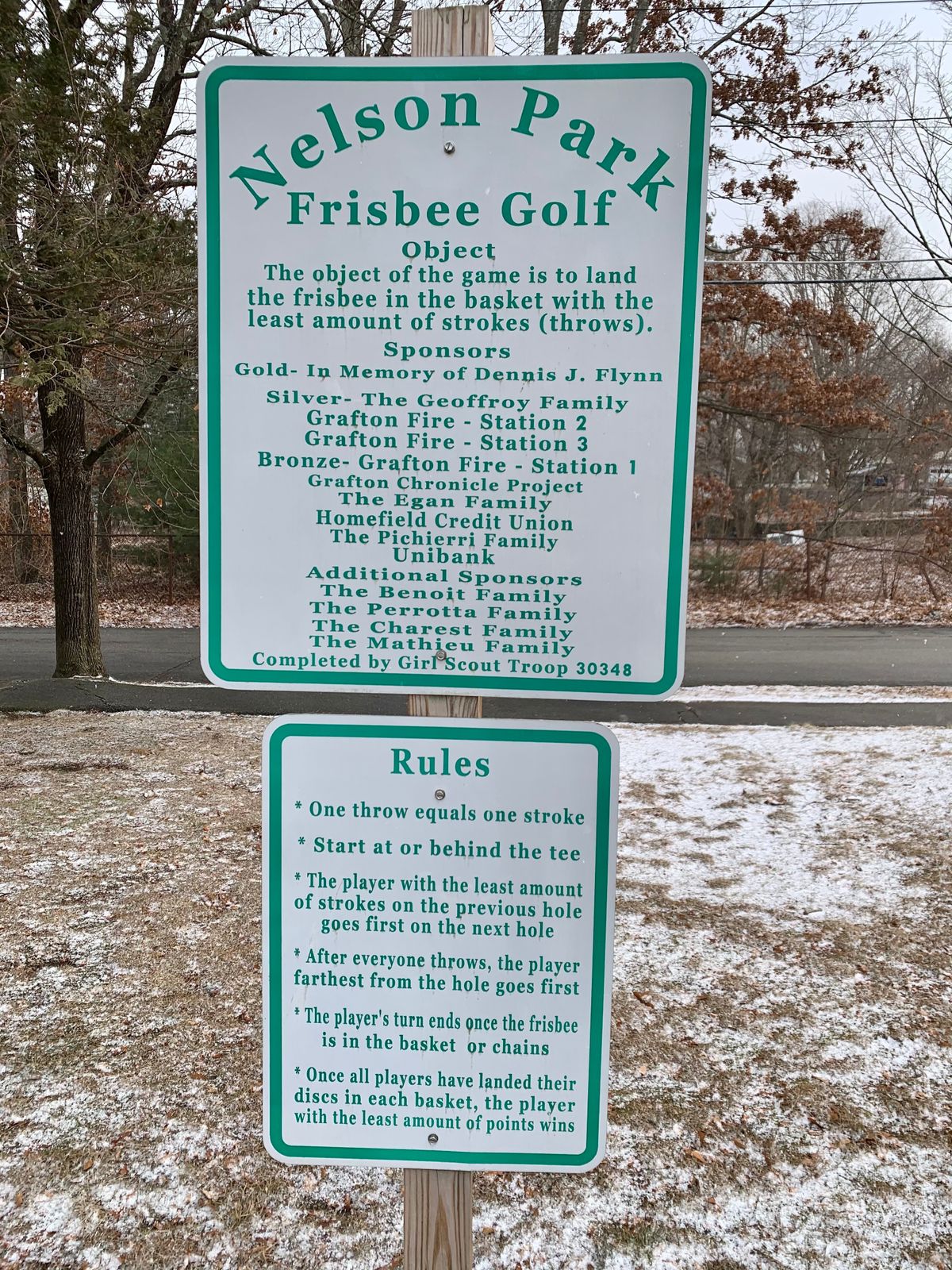 Nelson Park - Grafton, Massachusetts | UDisc Disc Golf Course Directory