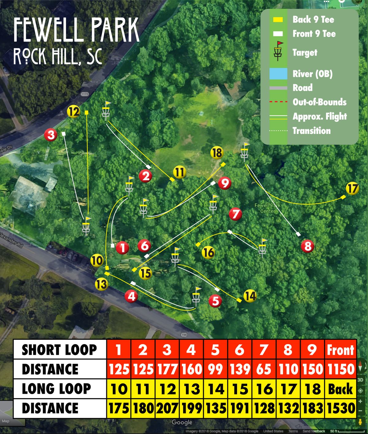 Fewell Park Aceplace - Rock Hill, South Carolina | UDisc Disc Golf ...