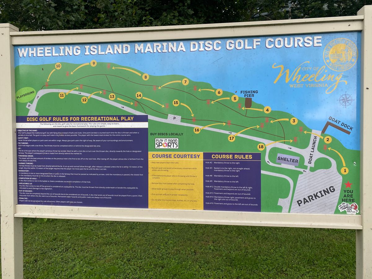 Wheeling Island Marina DGC - Wheeling, West Virginia | UDisc Disc Golf ...