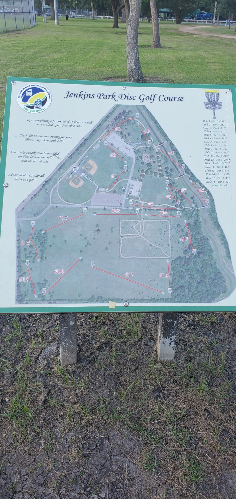 Jenkins Park - Baytown, TX | UDisc Disc Golf Course Directory