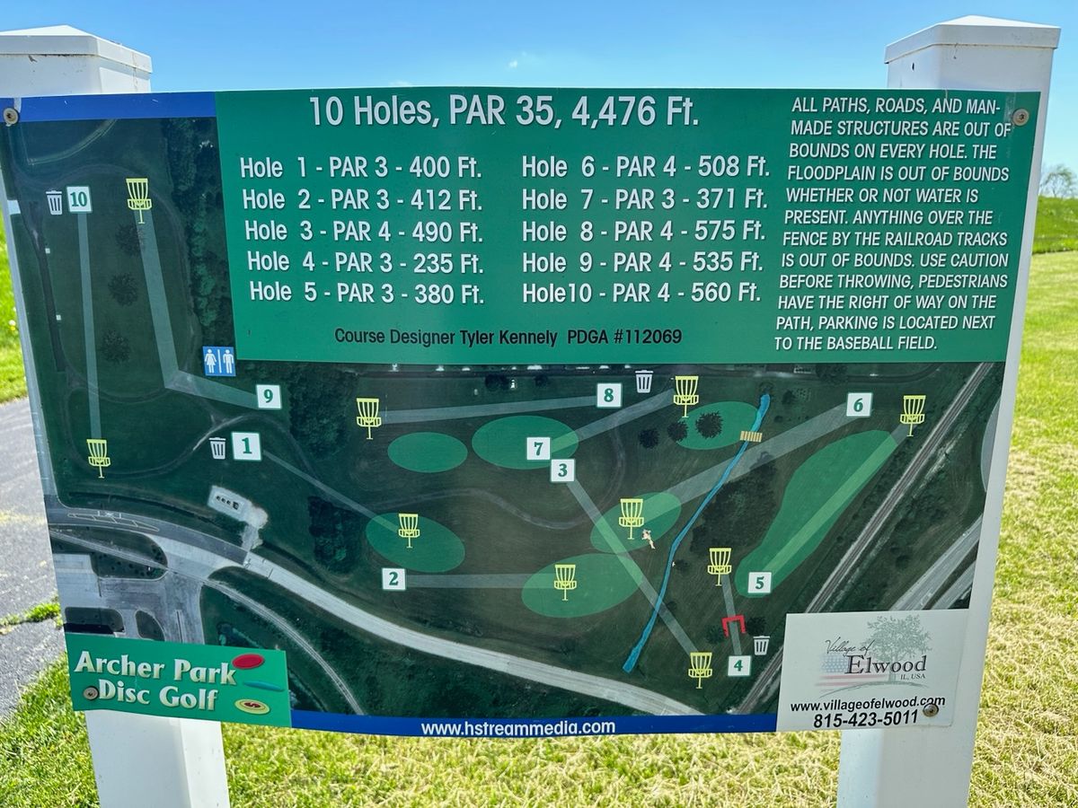 Archer Park - Elwood, Illinois | UDisc Disc Golf Course Directory