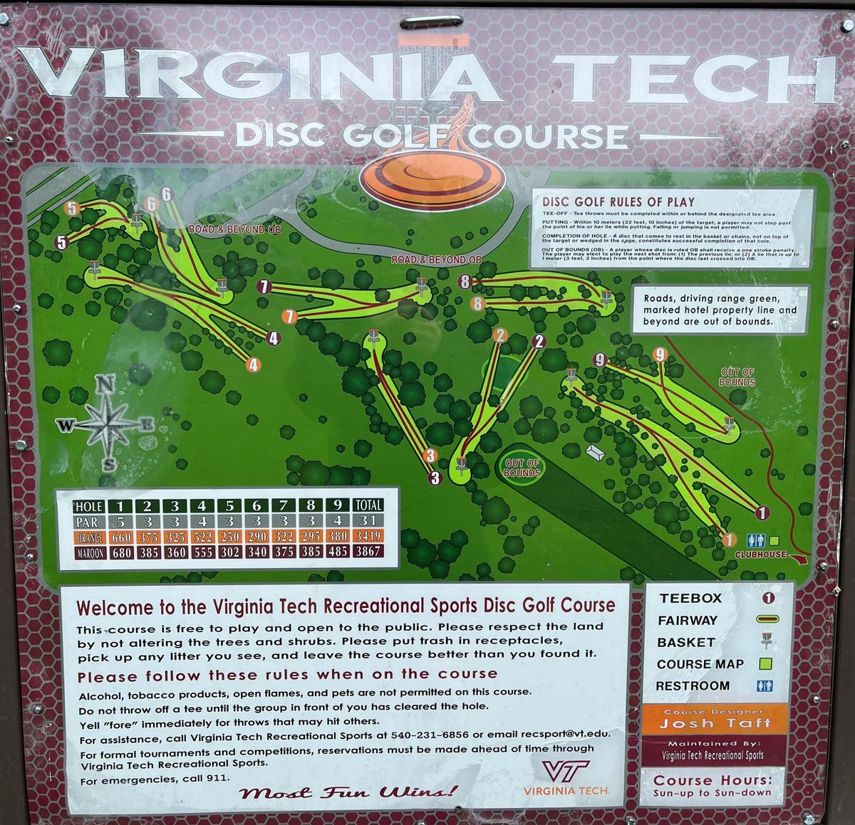 Virginia Tech Disc Golf Course - Blacksburg, VA | UDisc Disc Golf ...