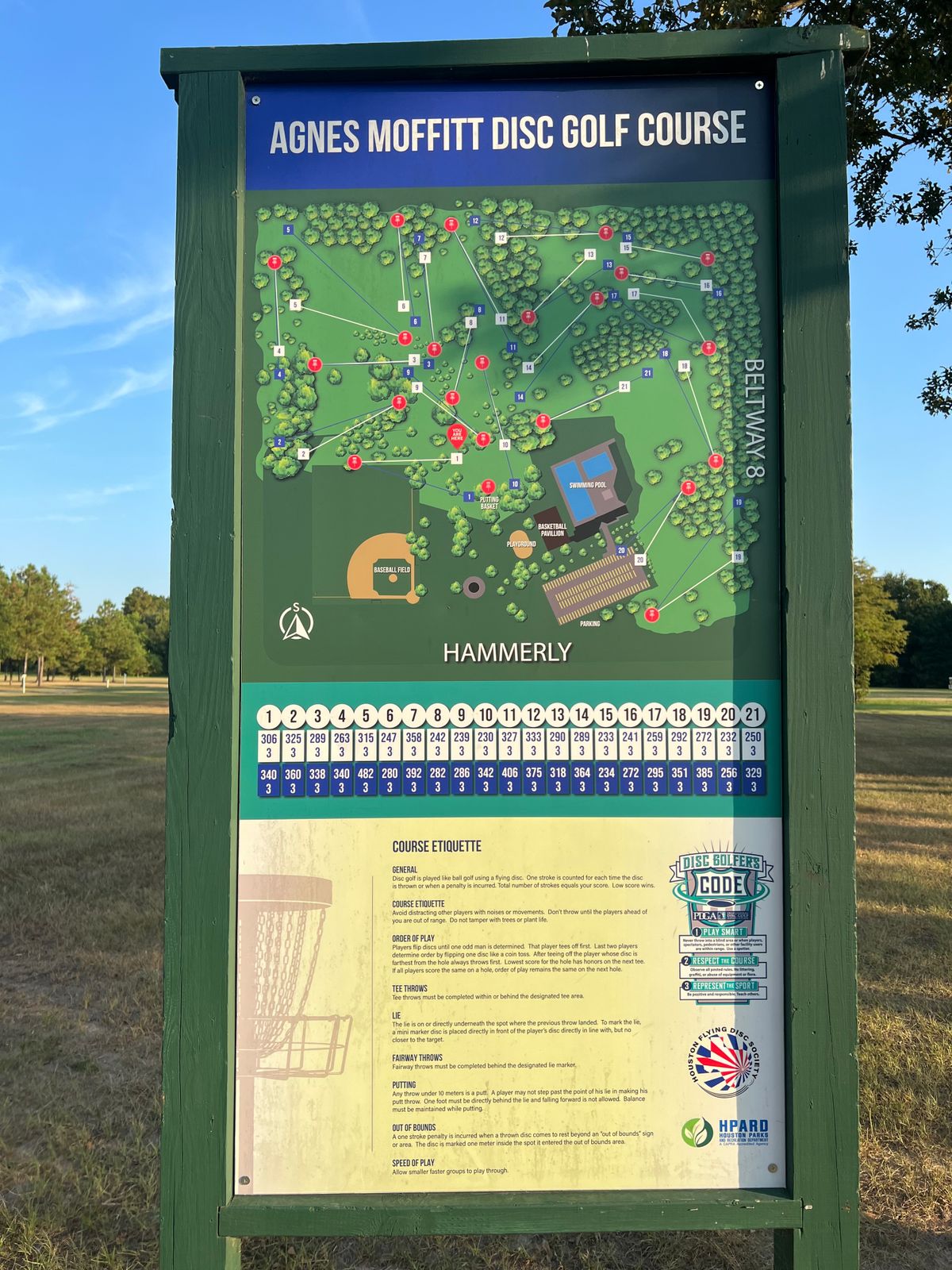 Agnes Moffitt Park DGC - Houston, Texas | UDisc Disc Golf Course Directory