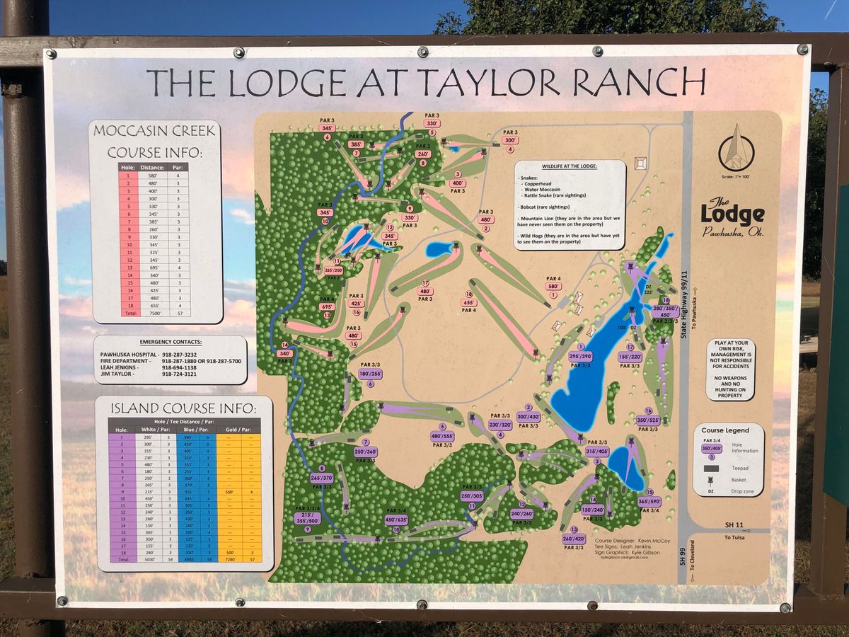 Moccasin Creek - Lodge at Taylor Ranch - Pawhuska, Oklahoma | UDisc ...
