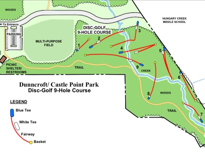 Dunncroft - Castle Point Park - Glen Allen, VA | UDisc Disc Golf Course ...