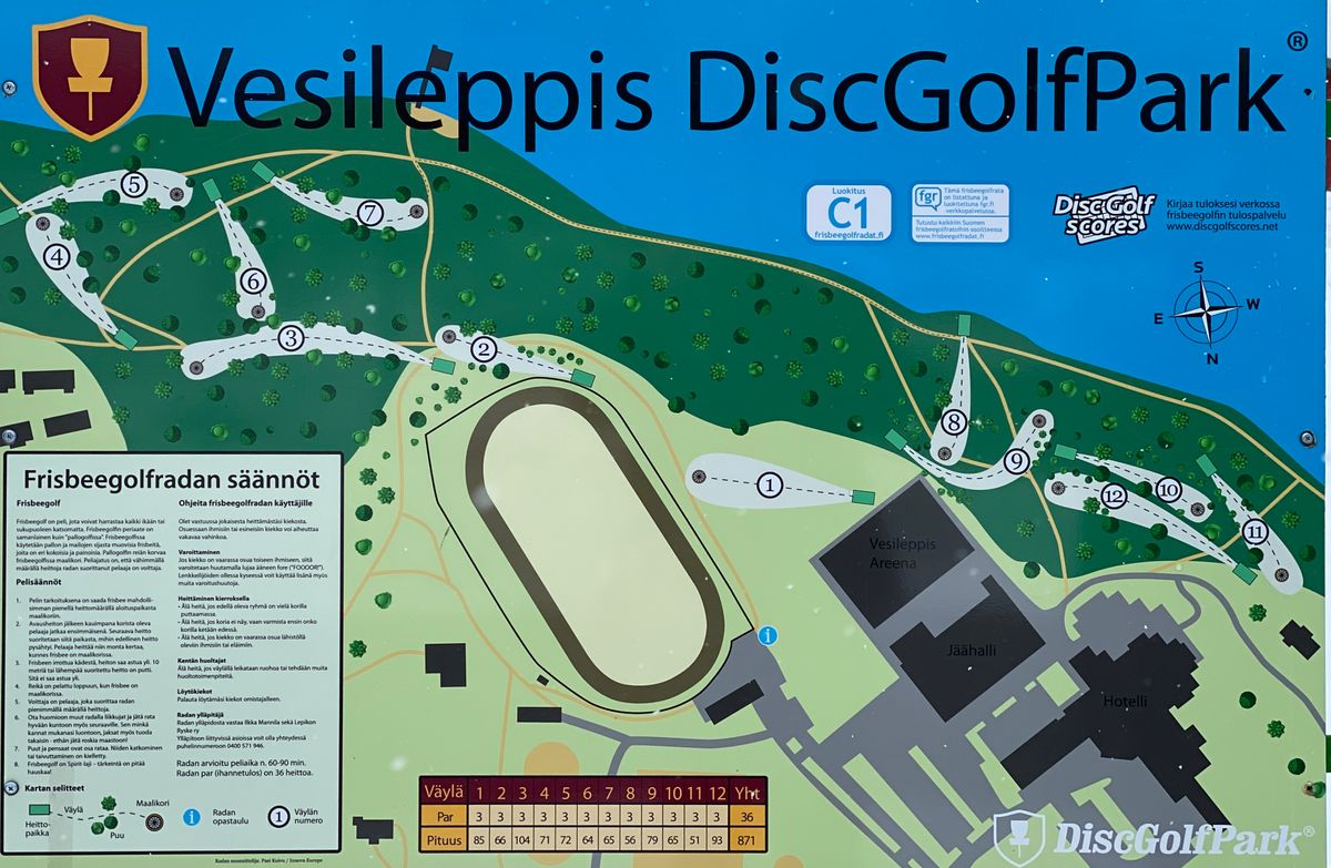 Vesileppis DiscGolf Park - Finland | UDisc Disc Golf Course Directory ...