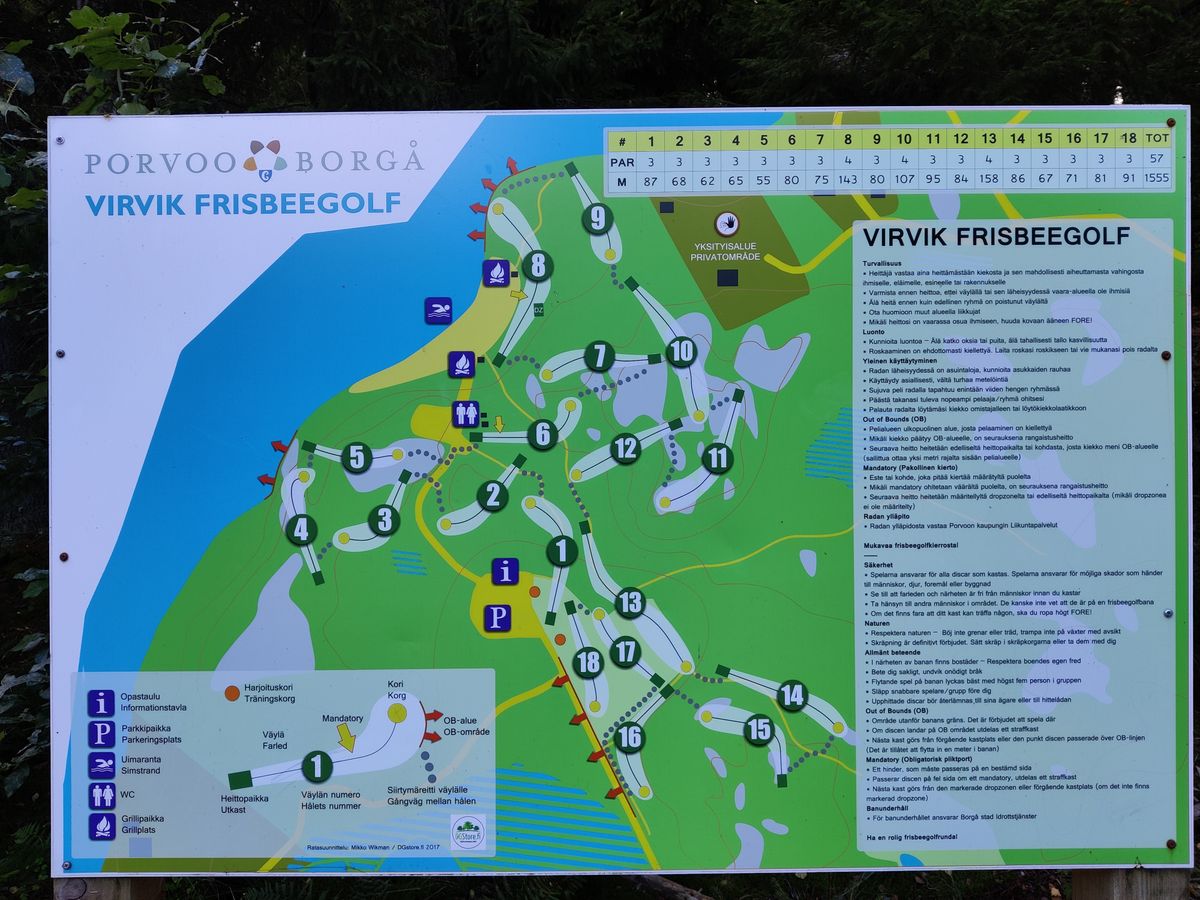 Virvik - Borgå, Finland | UDisc Disc Golf Course Directory