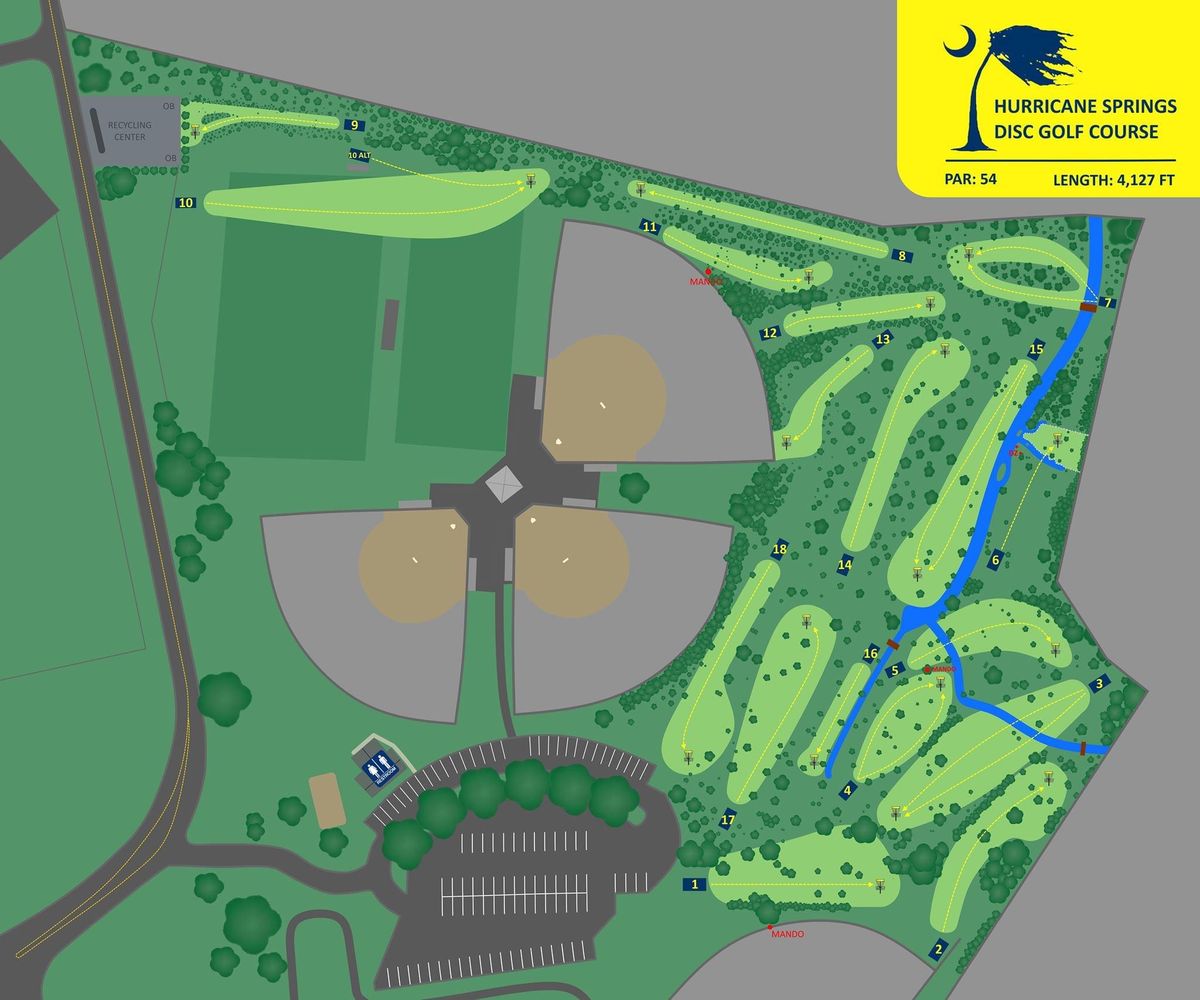 Hurricane Springs DGC - Piedmont, SC | UDisc Disc Golf Course Directory
