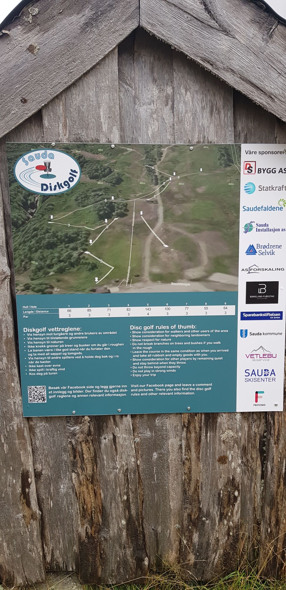 Sauda Diskgolf - Saudasjøen, Norway | UDisc Disc Golf Course Directory