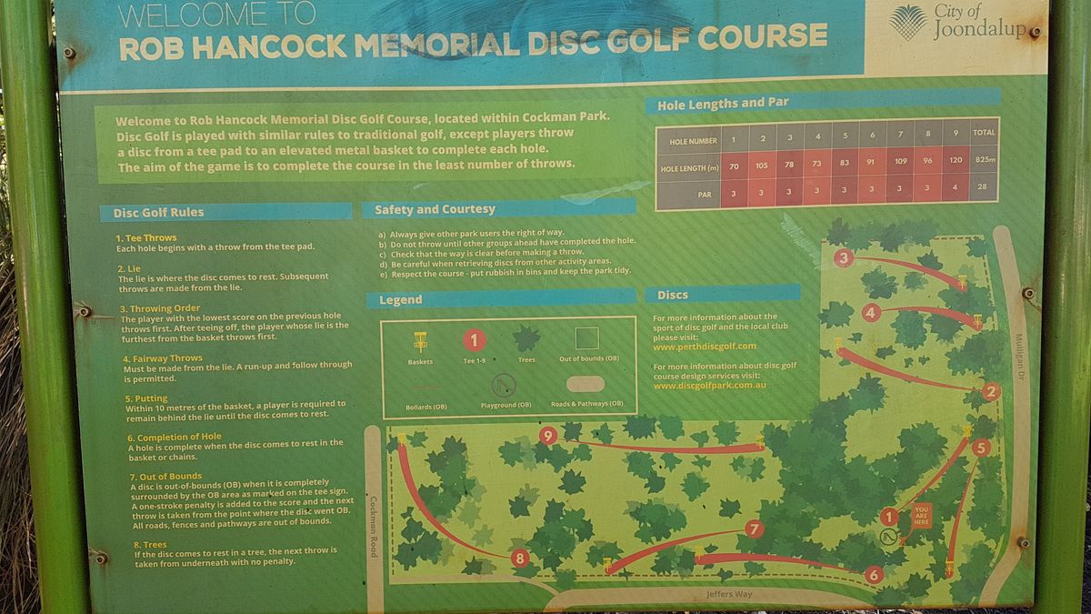 Rob Hancock Memorial - Greenwood, Australia | UDisc Disc Golf Course ...