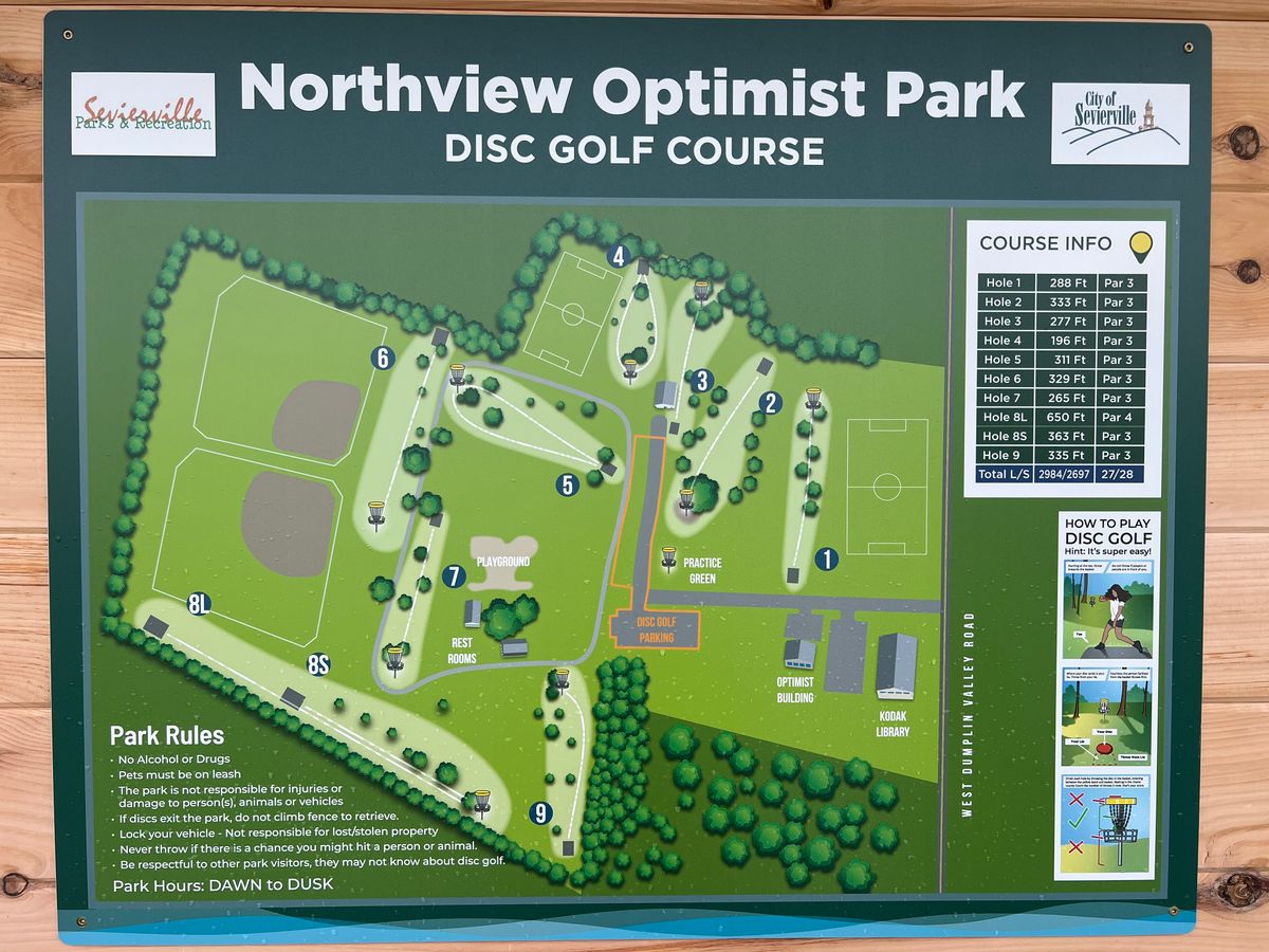 Northview Optimist Park - Kodak, Tennessee | UDisc Disc Golf Course ...