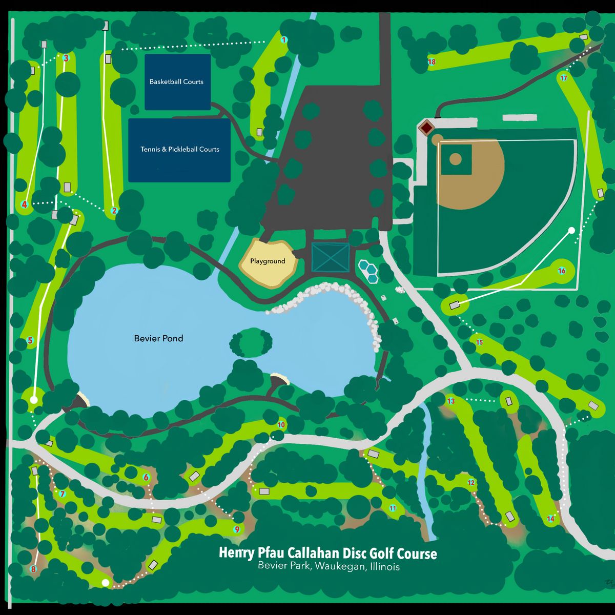 Bevier Park Disc Golf - Waukegan, Illinois | UDisc Disc Golf Course ...