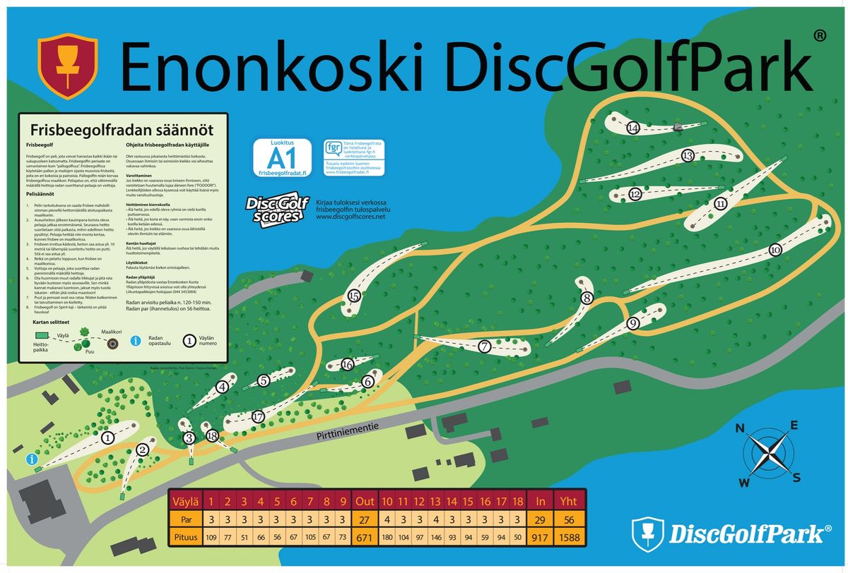 Enonkosken DiscGolfPark - Finland | UDisc Disc Golf Course Directory