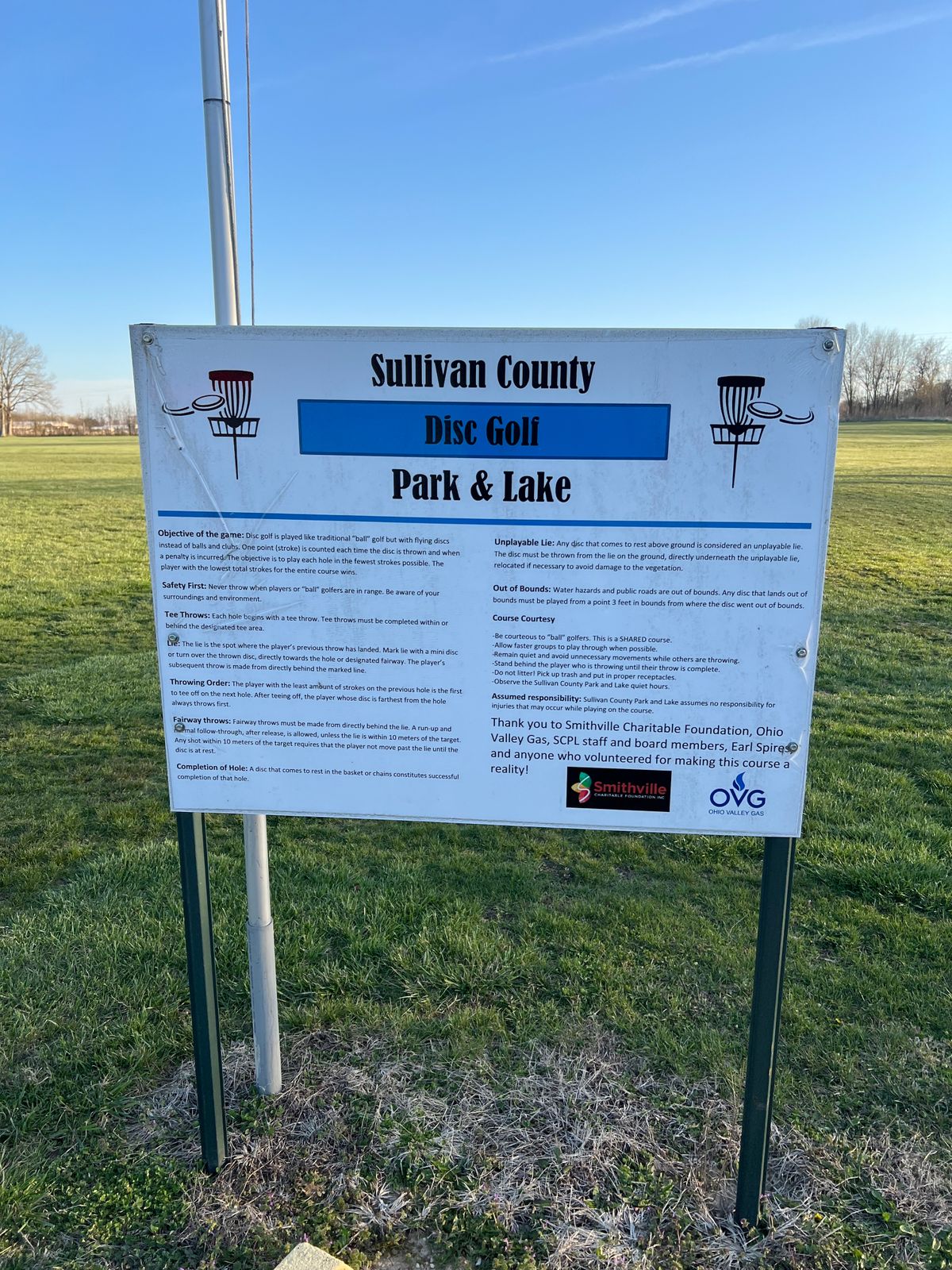 Sullivan County Park & Lake DGC - Sullivan, Indiana | UDisc Disc Golf ...