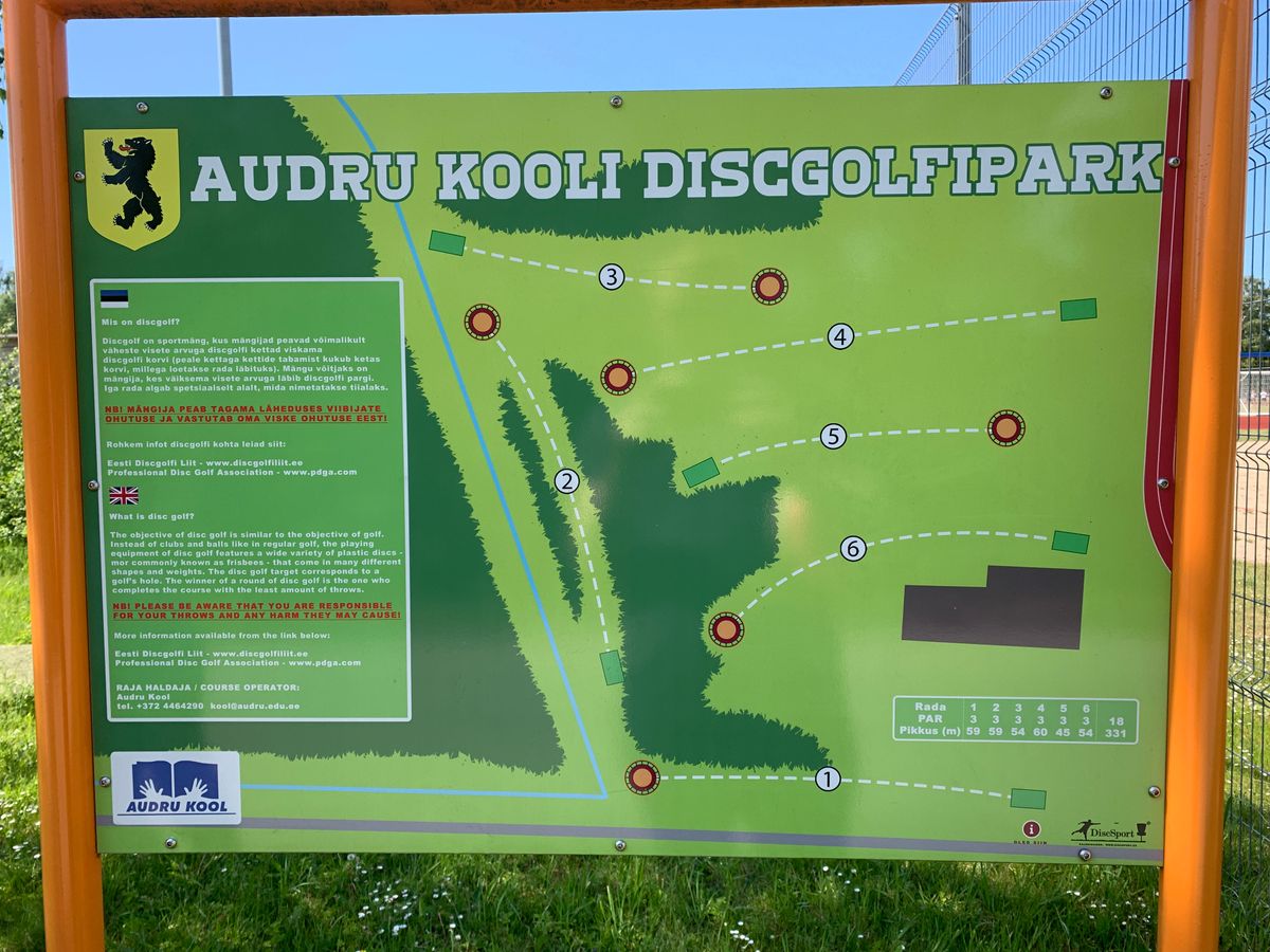 Audru Kooli Discgolfipark - Audru, Estonia | UDisc Disc Golf Course ...