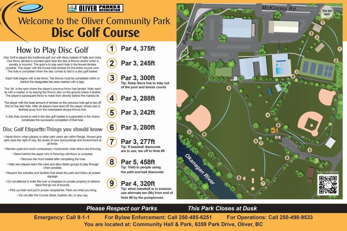 Oliver Community Park - Oliver, BC, Canada | UDisc Disc Golf Course ...