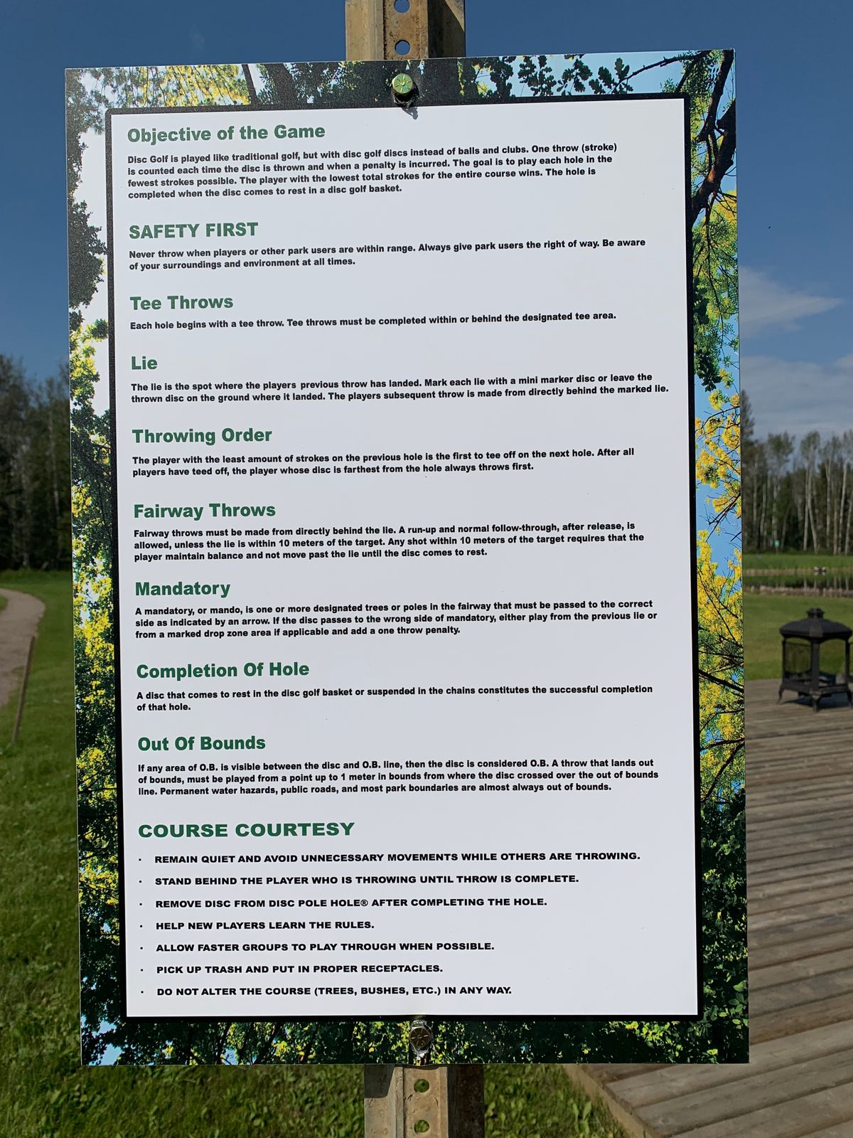 Zama City Disc Golf Course - Zama City, AB, Canada | UDisc Disc Golf ...