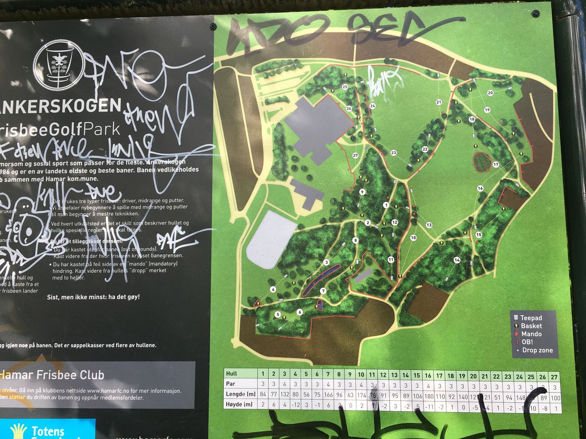 Ankerskogen FrisbeeGolf Park - CLOSED - Hamar, Norway | UDisc Disc Golf ...