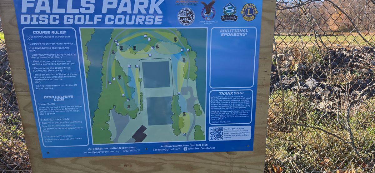 The Falls Park Disc Golf Course - Vergennes, VT | UDisc Disc Golf ...