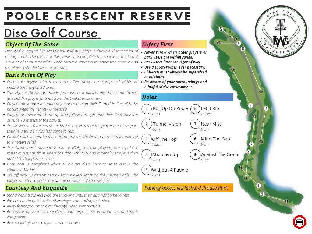 Poole Crescent Reserve - Lower Hutt, New Zealand | UDisc Disc Golf ...