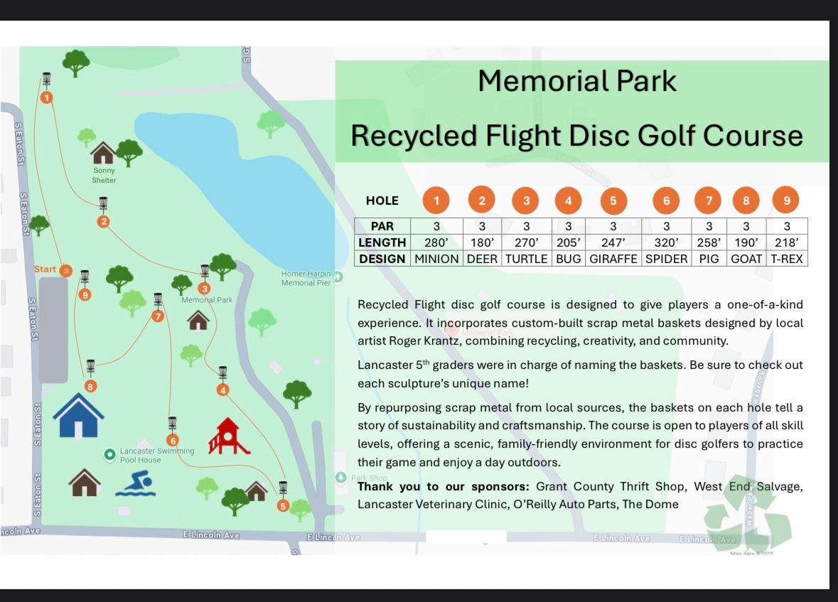 Memorial Park Lancaster - Lancaster, WI | UDisc Disc Golf Course Directory