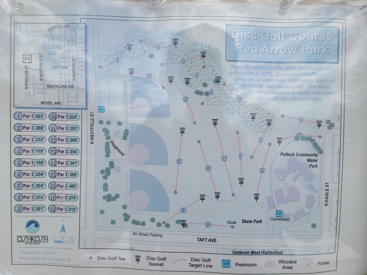 Red Arrow Park - Oshkosh, Wisconsin | UDisc Disc Golf Course Directory